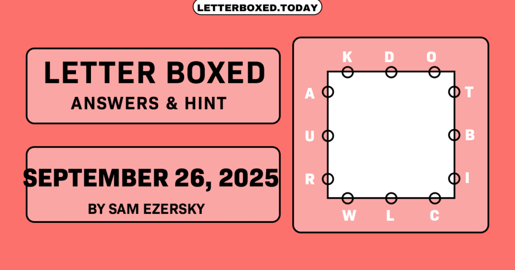 NYT LetterBoxed Answers | Accurate Solution | Hints